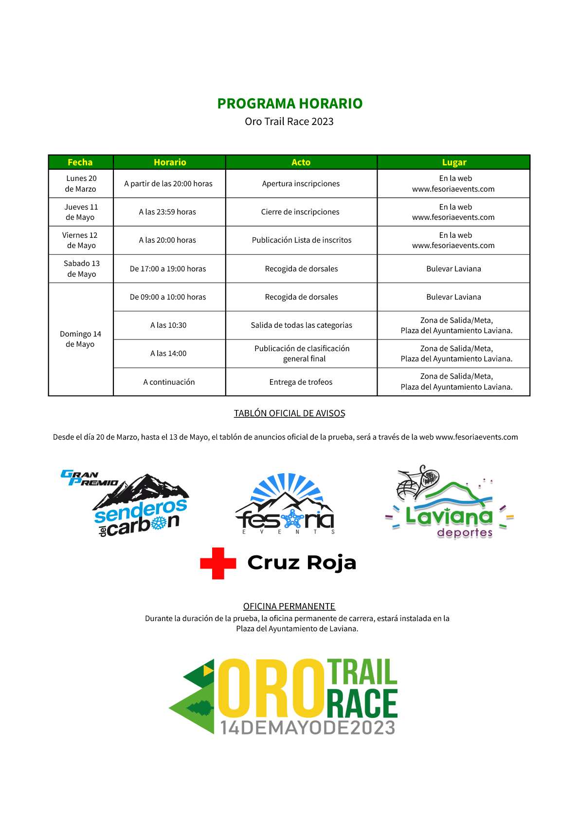 Programa Horario – Fesoria Events